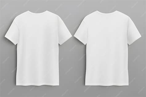 White Tshirt Mockup Isolated On Grey Background Premium Ai Generated