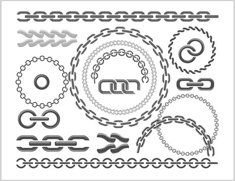 Metal Chains Vector Design 02 Free Download
