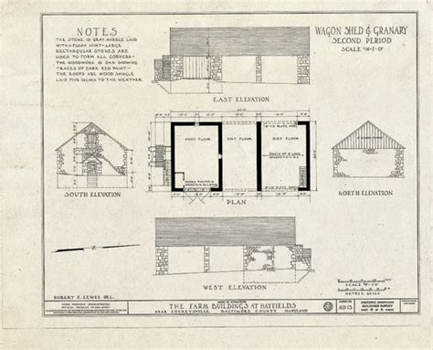 Blueprint Habs Md3 Cockv1 Sheet 8 Of 8 Hayfields Farm Building