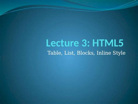 pptx table list blocks inline style htlm table element a table
