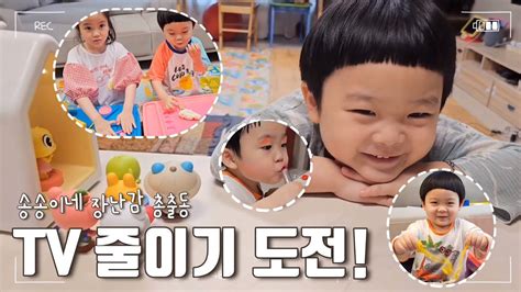 [일상]아인이랑 이운이 놀면서 Tv시청 줄이기 우리집 장난감 총출동 Ft 코코지 Youtube