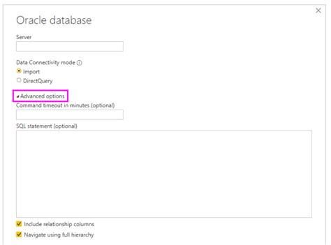 Powerbi Power Bi Oracle Connetion Details Oracle Stack Overflow