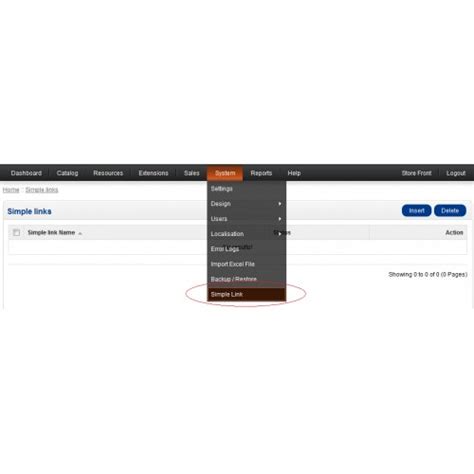 OpenCart Advance Simple Links 1 5 X