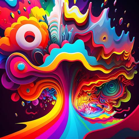 Premium Ai Image Splash Psychedelic Trip