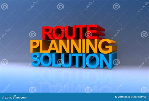 Route Planning Solution On Blue Stock Illustration Illustration Of