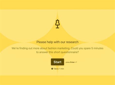 Fashion Marketing Questionnaire Typeform Template
