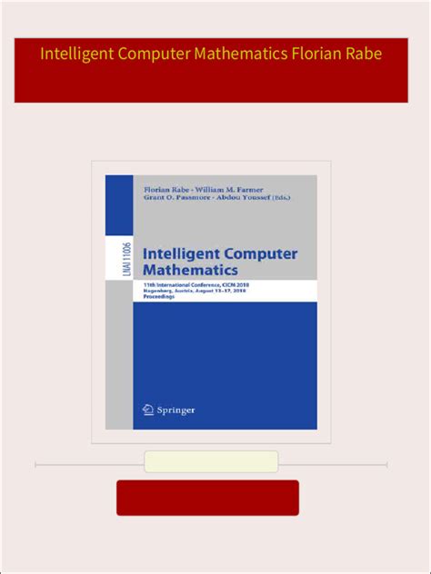 Get Intelligent Computer Mathematics Florian Rabe Free All Chapters