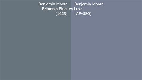 Benjamin Moore Britannia Blue Vs Luxe Side By Side Comparison