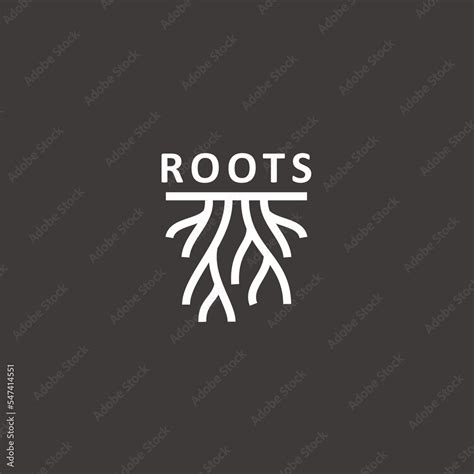 Abstract Tree Logo Design Root Logo Design Inspiration Isolated On