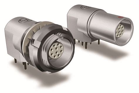 Push Pull Connector With Angled PCB Mount Sockets