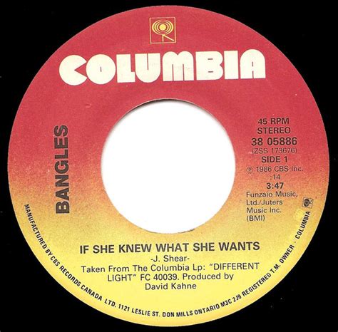 Bangles If She Knew What She Wants 1986 Vinyl Discogs