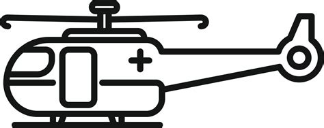 Medical Rescue Helicopter Icon Simple Air Vector Image