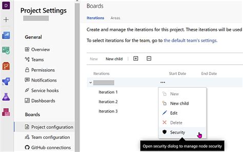 how to grant permissions to create sprints in azure devops improve and repeat