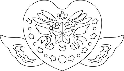 Sailor Moon Brooch Coloring Pages Easy Coloring Pages