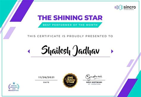 Shailesh Jadhav On Linkedin 1st Achievement At Sincro “for Me Winning Isnt Something