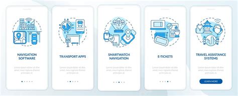 Mobile App Page Screen For Onboarding Public Transportation Digital System Vector Slide