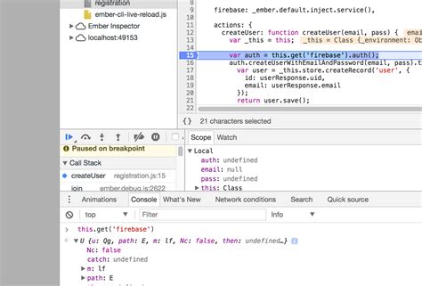 Create User Email Password Auth Method Issue FirebaseExtended Emberfire GitHub