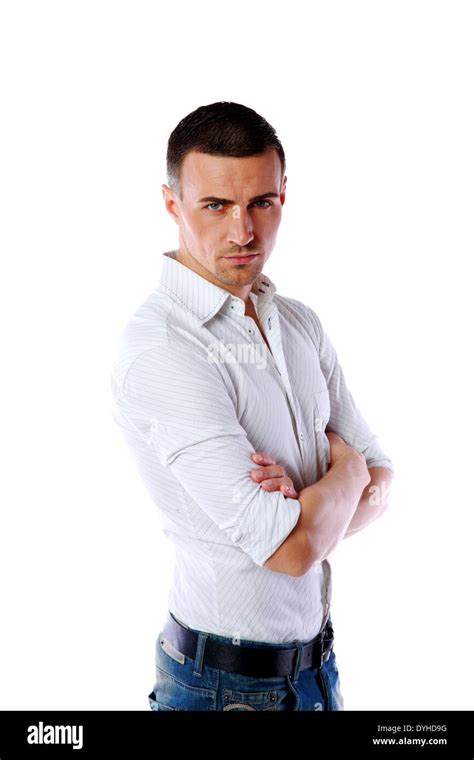 Serious Muscular Man Arms Folded Hi Res Stock Photography And Images