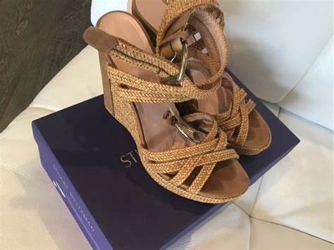 Stuart Weitzman Straw Woven Raffia Wedge Platform San Gem