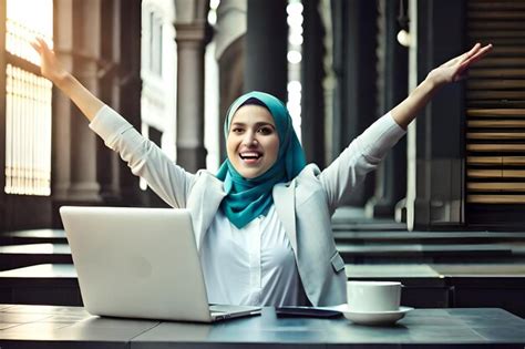 Premium Photo Shocked Surprised Young Arabian Asian Muslim Woman In
