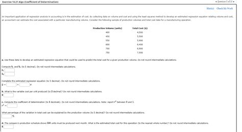 solved exercise 14 21 algo coefficient of determination