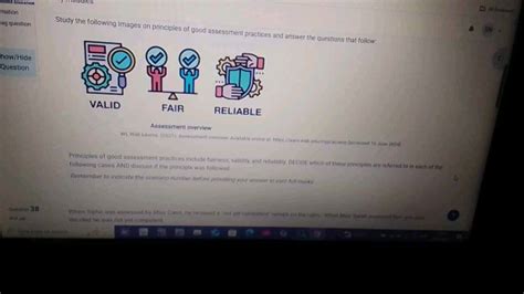 Study The Following Images On Principles Of Good Assessment Practices And