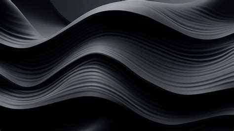 Premium Ai Image Black Abstract Wavy Background With Wavy Waves