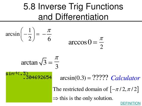 PPT Inverse Trig Functions And Differentiation PowerPoint Presentation ID