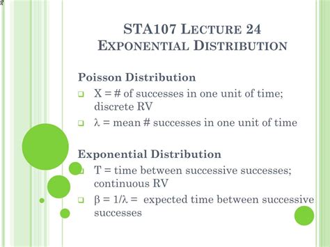 Ppt Sta107 Lecture 24 Exponential Distribution Powerpoint Presentation Id2524671