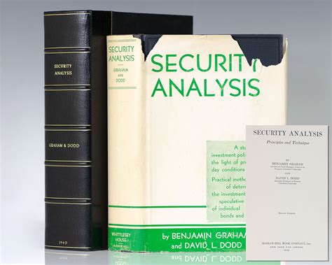 Security Analysis Raptis Rare Books Fine Rare And Antiquarian First Edition Books For Sale