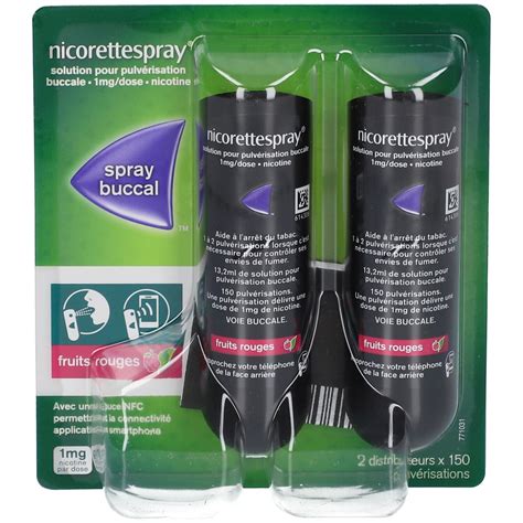 Nicorettespray Spray Buccal Fruit Rouges Mg Dose Ml Redcare Pharmacie