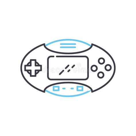 Portable Game Line Icon Outline Symbol Vector Illustration Concept