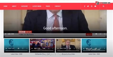 Template Web Giới Thiệu Tin Tức Cực đẹp 2021 Free Bootstrap 4 Html5
