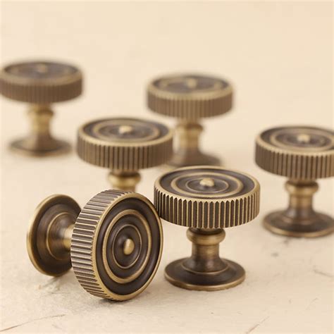 Antique Brass Knobs Knurled Texture Antique Gold Dresser Knobs Aged Brass Knobs Brass Drawer