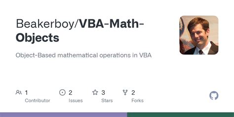 Github Beakerboyvba Math Objects Object Based Mathematical