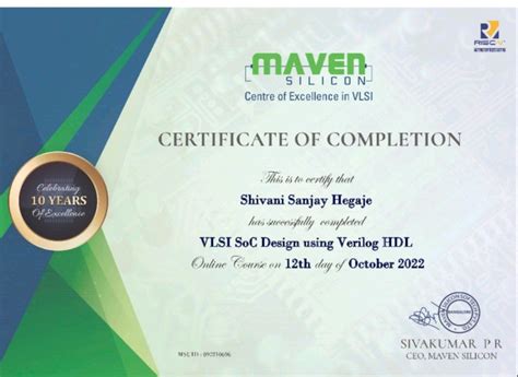 shivani hegaje on linkedin vlsisocdesign veriloghdl mavensilicon