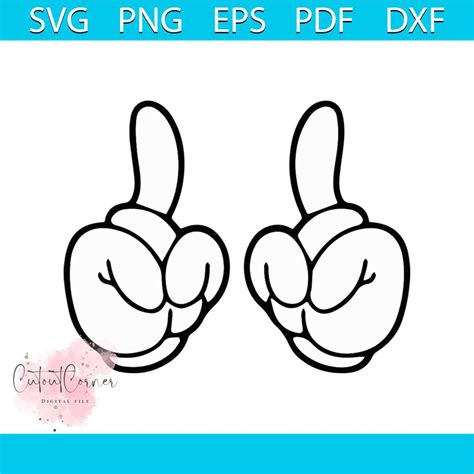 Mickey Mouse Hands Fingers Pointing Svg Disney Svg Mickey Inspire