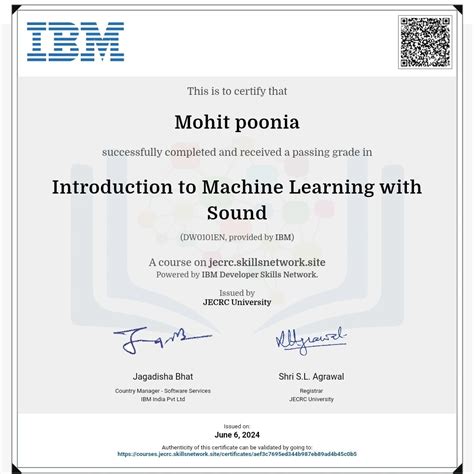 Machinelearning Ai Soundanalysis Ibm Lifelonglearning Mohit Poonia