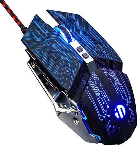 Inphic PW2 Wired Gaming Mouse Silent Click USB Optical Mouse PC Gaming