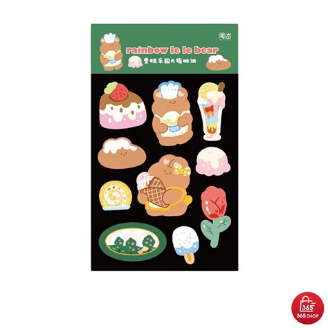 สติกเกอร์การ์ตูนน่ารัก สำหรับติดเคส ติดสมุด จำนวน 1 แผ่น 365shop