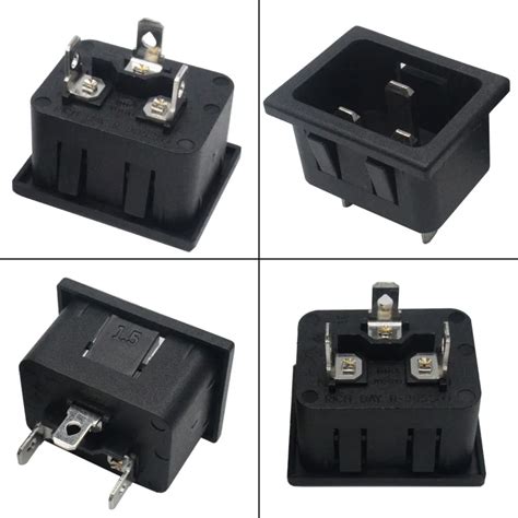 Ac Inlet Power Socket Iec En C Male Electrical Socket A A Vac Industrial Socket