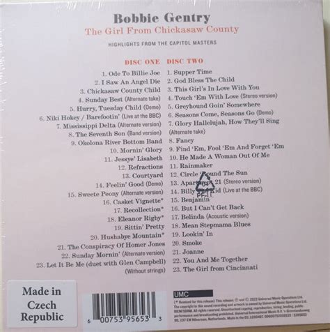 Bobbie Gentry The Girl From Chickasaw County Highlights From The