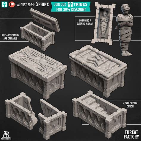 3D Printable AUGUST 2024 RELEASE Sphinx By Threat Factory