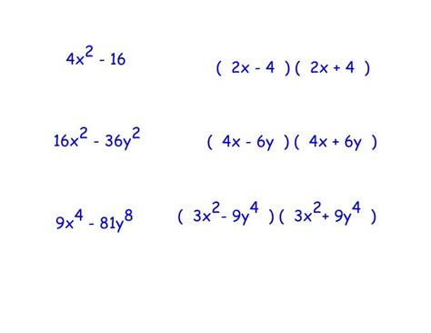 Feb 22 Factoring Difference Of Squares