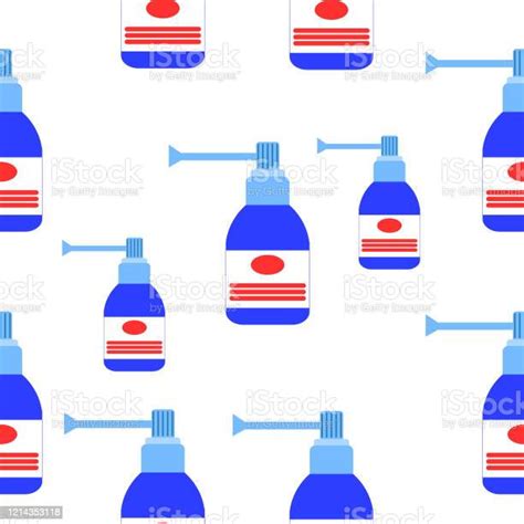 원활한 패턴 의학 병 목 스프레이 플랫 스타일 약국 및 건강 관리 감기 독감 약물 치료 제약 개념 협 심 증 치료 폐렴 및