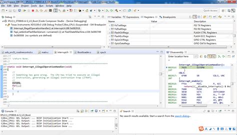 Ccstms320f280049 When Debugging Flash Erase Enter Illegal Interrupt