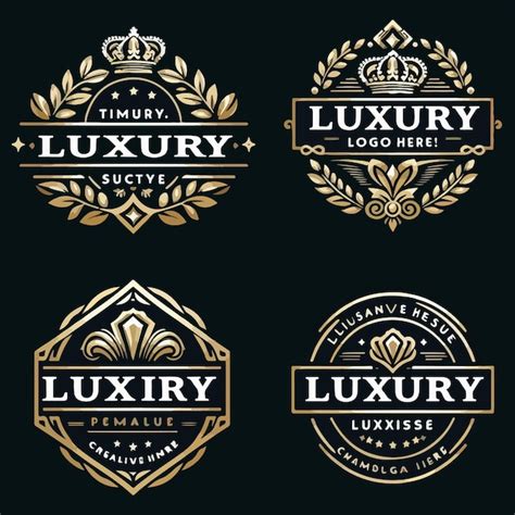 럭셔리 로고 템플릿 프리미엄 Ai 생성 벡터