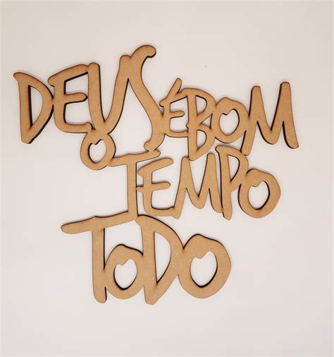 Painel em MDF 3mm Deus é bom o tempo todo Elo7