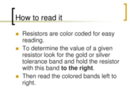 SOLUTION Resistor Color Code Power Point Studypool