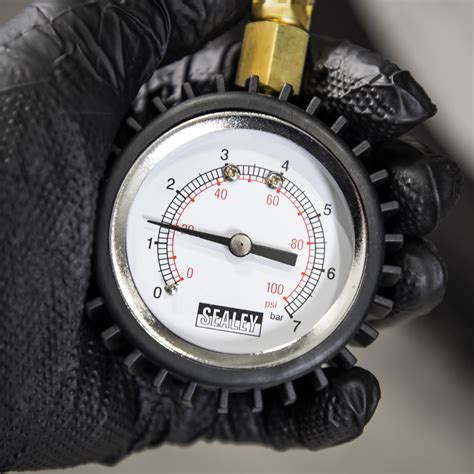 Tyre Pressure Gauge With Clip On Connector TST PG6 Sealey